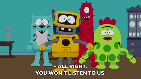 Yo Gabba Gabba Parody GIF by South Park - Find & Share on GIPHY