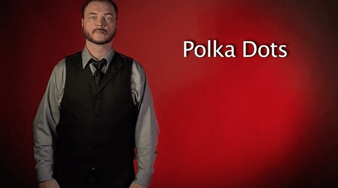 Sign Language Polka Dots GIF by Sign with Robert - Find & Share on GIPHY