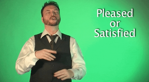 Pleased Sign Language GIF by Sign with Robert - Find & Share on GIPHY
