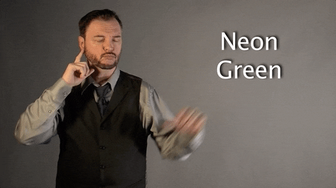 Sign Language Neon Green GIF by Sign with Robert - Find & Share on GIPHY