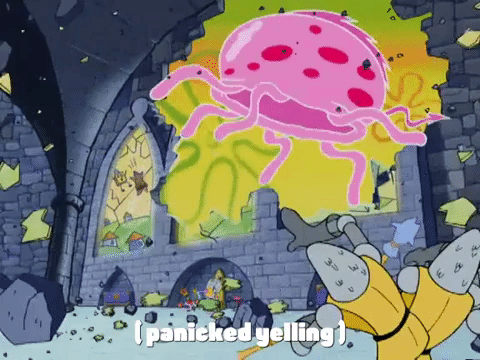 Panicking Spongebob Gif