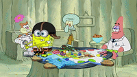 GIF Con La Pesca Delle Meduse Di Spongebob