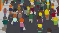 Crowd Running Gif