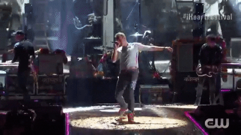 Coldplay Kicking GIF by iHeartRadio - Find & Share on GIPHY