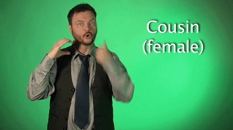 Sign Language Cousin GIF by Sign with Robert - Find & Share on GIPHY