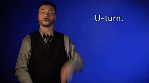 U Turn Asl GIF by Sign with Robert - Find & Share on GIPHY