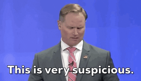 Suspicious Reaction Gif