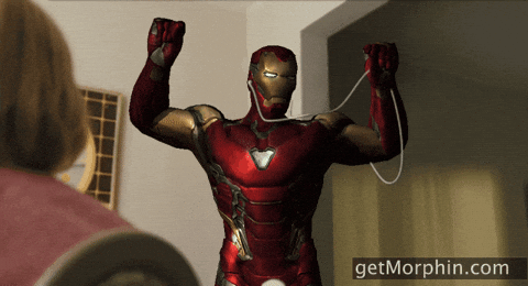 Happy Iron Man GIF by Morphin - Find & Share on GIPHY