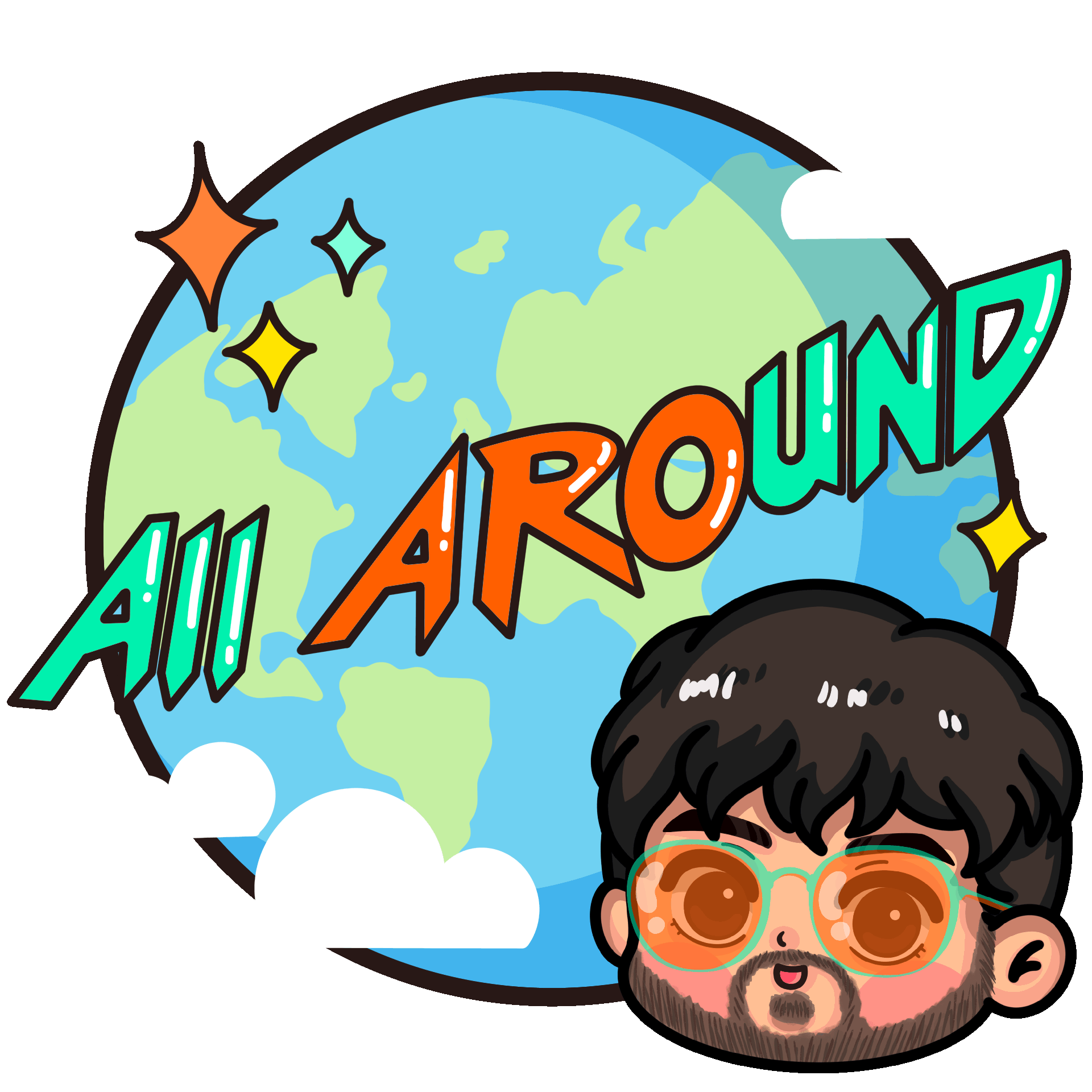Traveling All Around The World Sticker by R3HAB for iOS & Android | GIPHY