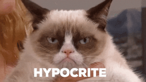 Hypocrisy Hypocrite GIF by chuber channel - Find & Share on GIPHY