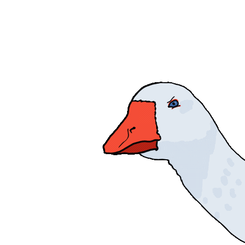 Angry Cartoon Goose