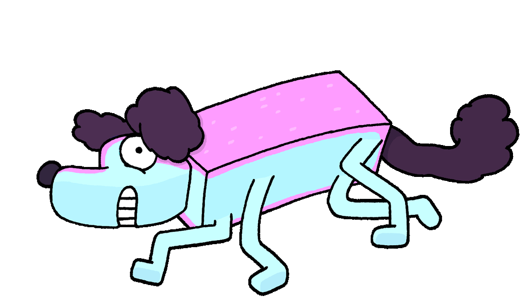 Dog Sweating Sticker by Damien Weighill for iOS & Android | GIPHY