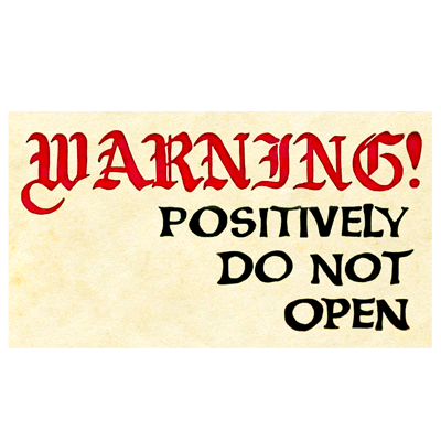 Warning Positively Do Not Open Sticker by Annabelle Comes Home for iOS ...