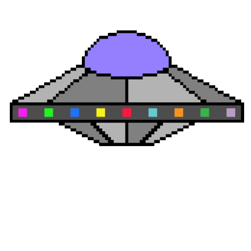 Pixel Spaceship Gif