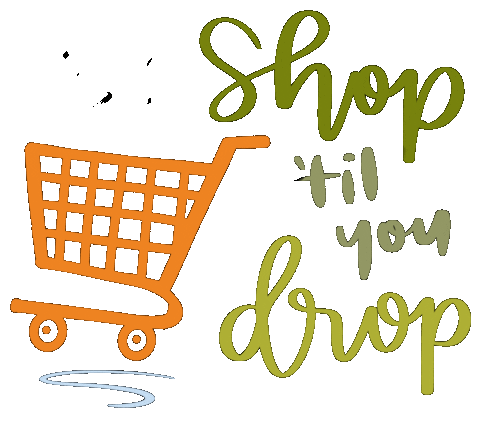 Add To Cart Shop Til You Drop Sticker for iOS & Android | GIPHY