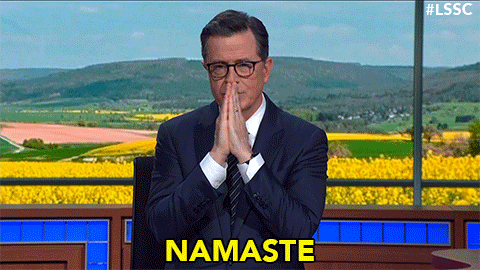 Stephen Colbert Namaste GIF by The Late Show With Stephen Colbert ...