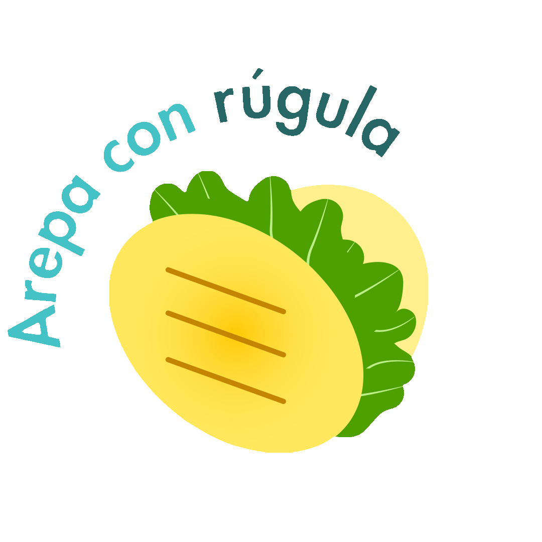 Arepa Con Rugula Sticker by Makeitgrain for iOS & Android | GIPHY