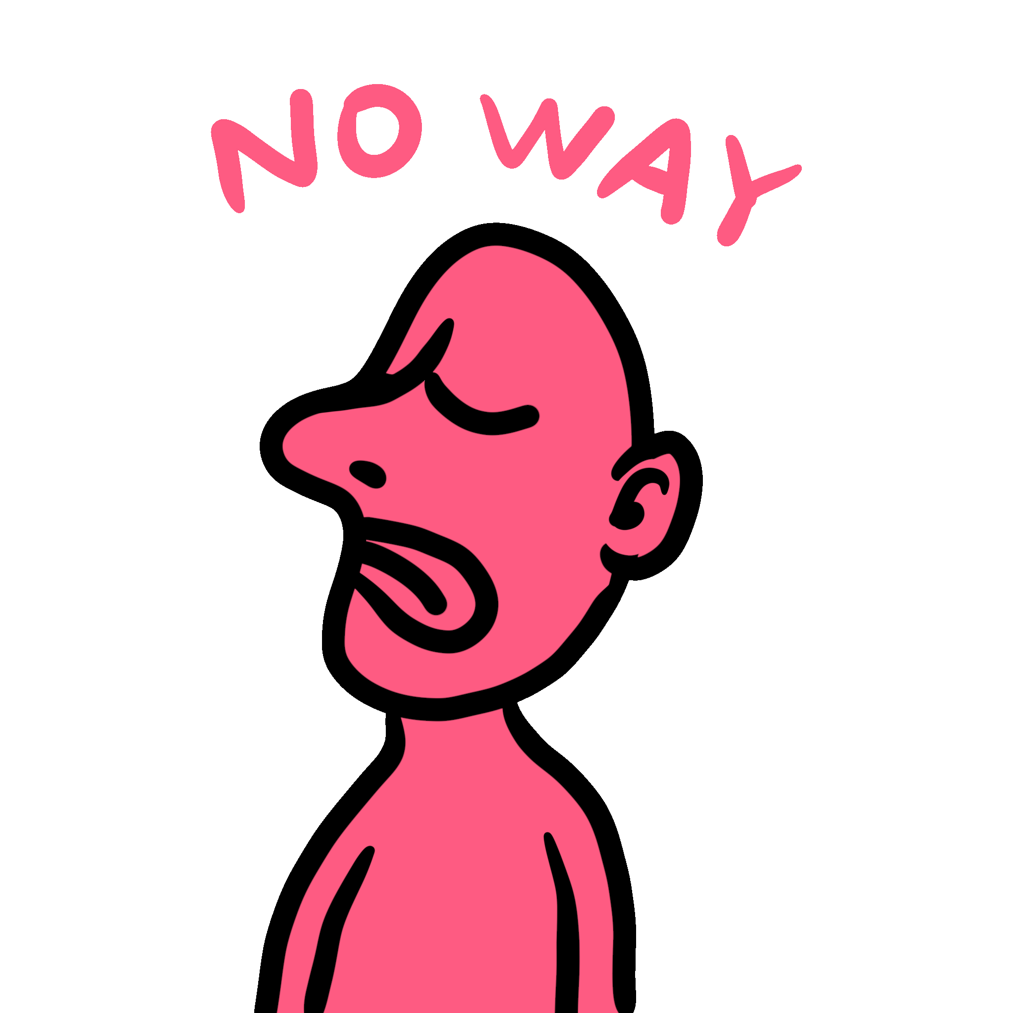 No Way Cartoon Sticker by Darién Sánchez for iOS & Android | GIPHY