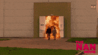 Walking Away From Explosion Animated Gif