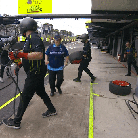 Pit Stop Running GIF by Supercars Championship - Find & Share on GIPHY