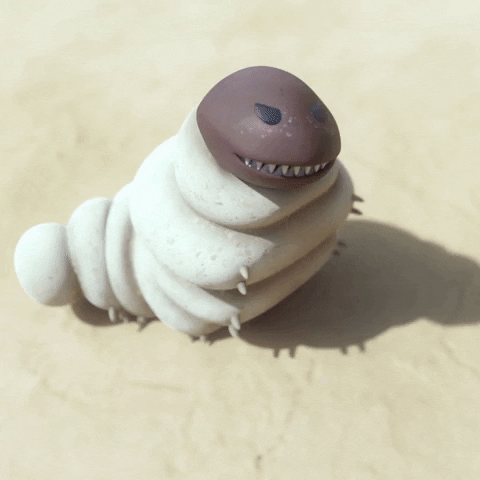 Monster Worm GIF by Mushmushfun - Find & Share on GIPHY