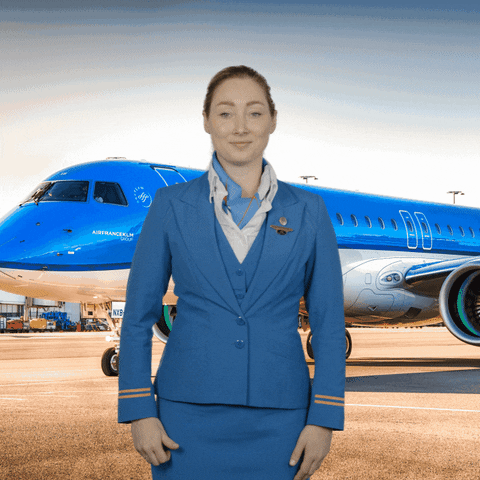 Cabin Crew Thumbs Up GIF by KLM - Find & Share on GIPHY