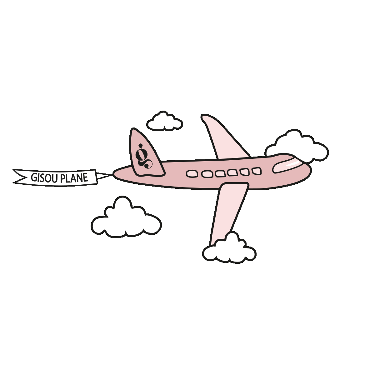 Plane Sticker by Gisou by Negin Mirsalehi for iOS & Android | GIPHY