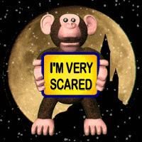 Scared Monkey Gif