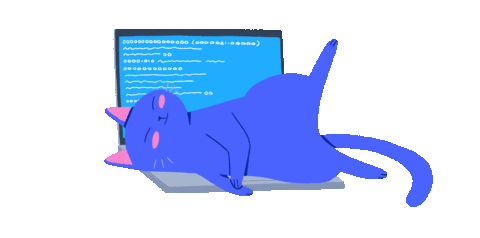 Cat Slepy On Computer Gifs