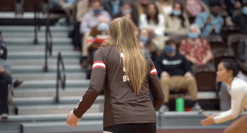 Ncaa Cheering GIF by Brown Volleyball - Find & Share on GIPHY