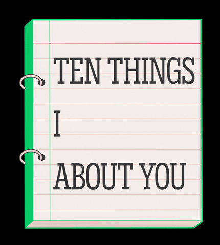 Ten-things GIFs - Find & Share on GIPHY