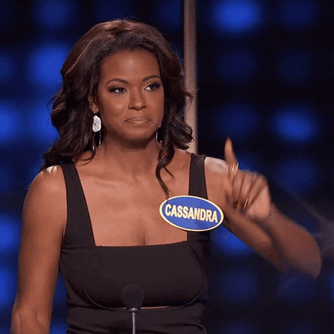 Celebrity Family Feud Point GIF by ABC Network - Find & Share on GIPHY