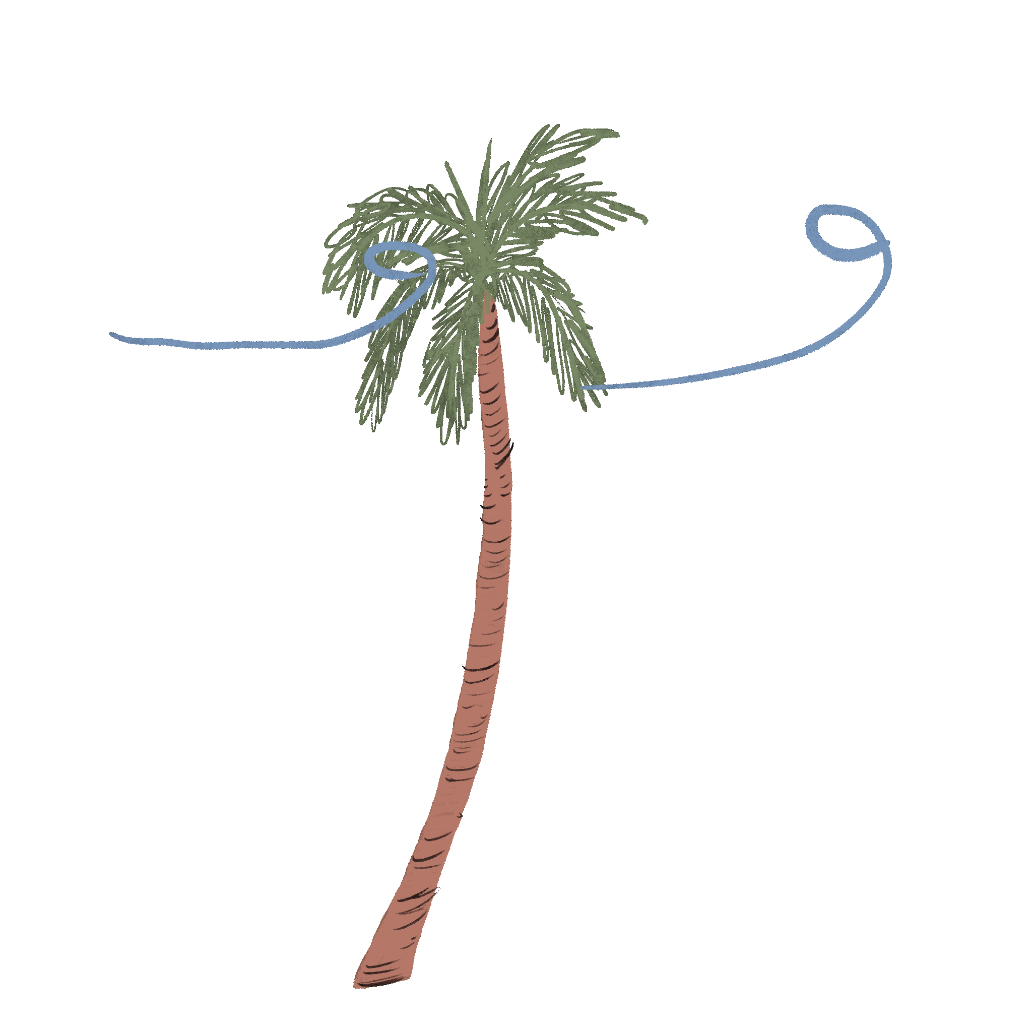 Flowing Palm Tree Sticker for iOS & Android | GIPHY