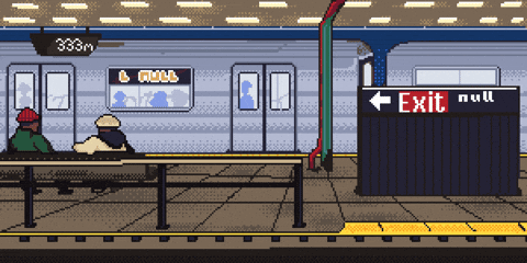 Nyc Subway People GIF by Flossquiat - Find & Share on GIPHY