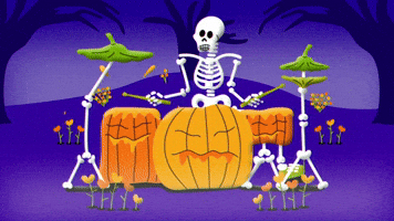 skeleton dance dancing GIF by Kiszkiloszki