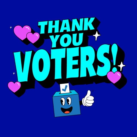 Vote Thank You GIF by Creative Courage - Find & Share on GIPHY