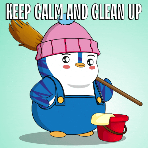 Clean Up Penguin GIF by Pudgy Penguins - Find & Share on GIPHY