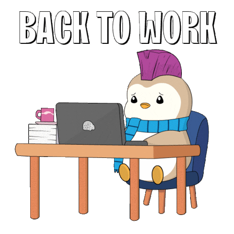 Work Working Sticker by Pudgy Penguins - Find & Share on GIPHY