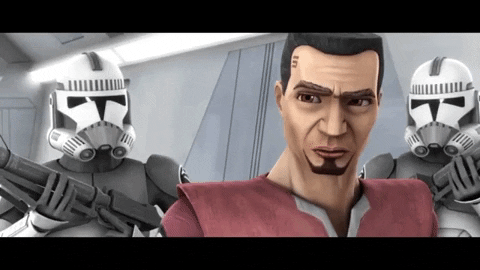 StarWarsChicken giphygifmaker the clone wars fives arc trooper fives GIF