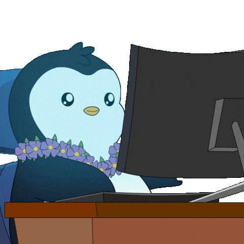 Working Work From Home Sticker by Pudgy Penguins - Find & Share on GIPHY