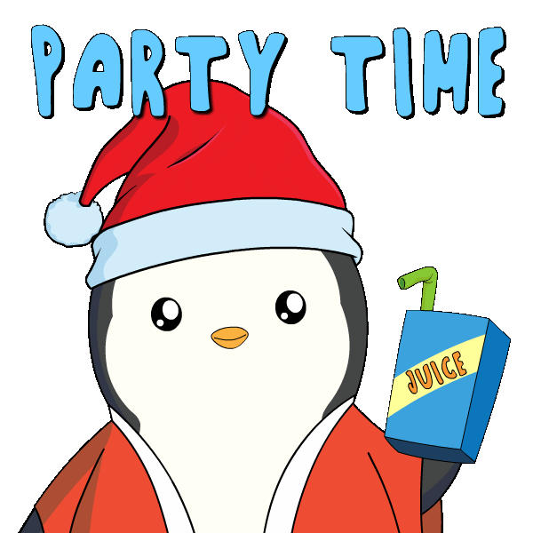 Its Time To Party Sticker by Pudgy Penguins for iOS & Android | GIPHY