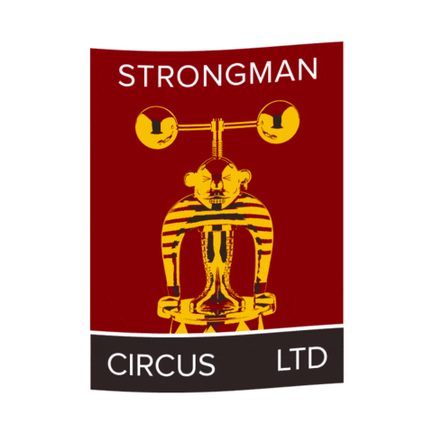 Circus Strongman Sticker by Alessi - Find & Share on GIPHY