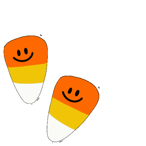 Candy Corn Halloween Sticker by Bananna Bones for iOS & Android | GIPHY