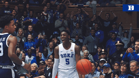 Yell College Basketball GIF by Duke Men's Basketball - Find & Share on ...