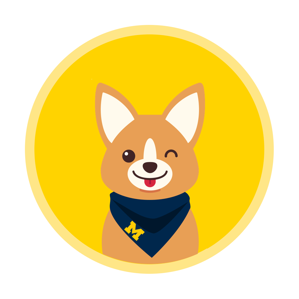 Dog Corgi Sticker by University of Michigan for iOS & Android | GIPHY
