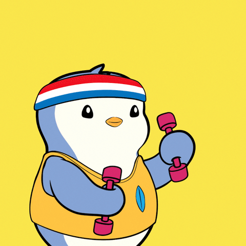 Happy Fitness GIF by Pudgy Penguins - Find & Share on GIPHY
