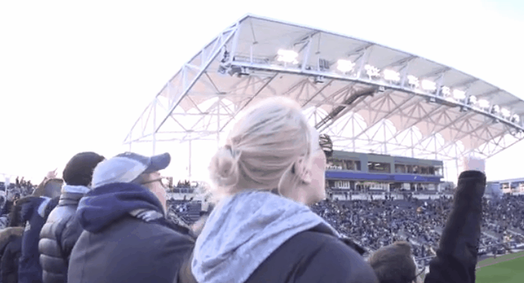 Fans Cheering GIF by Philadelphia Union - Find & Share on GIPHY