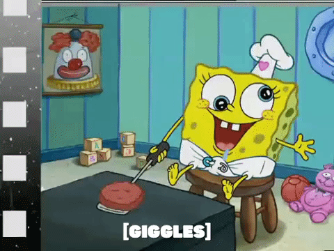 Spongebob Making Krabby Patties Gif