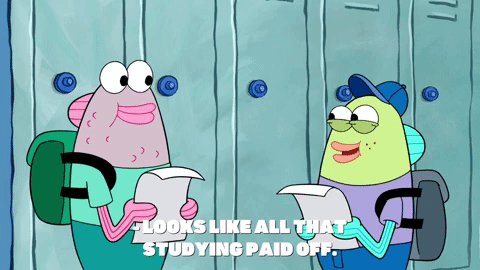 Spongebob Studying