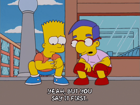 Bart And Milhouse Talking GIFs - Get the best GIF on GIPHY